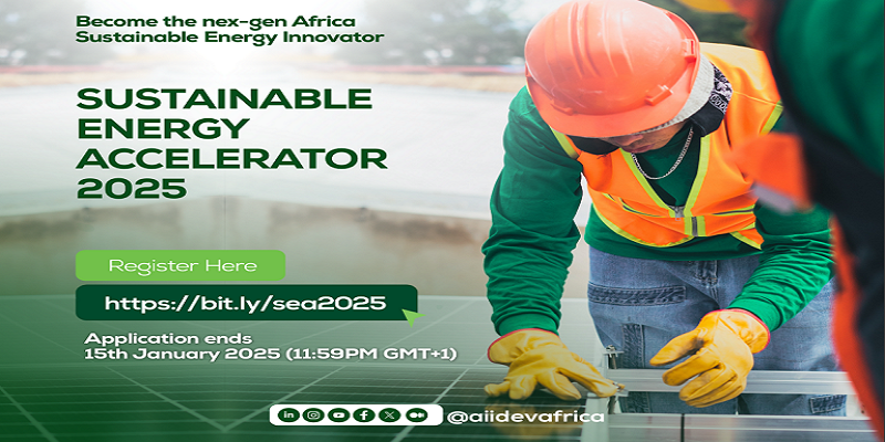 AIIDEV Africa Sustainable Energy Accelerator 2025: (Deadline 15 January, 2025) – mucuruzi.com